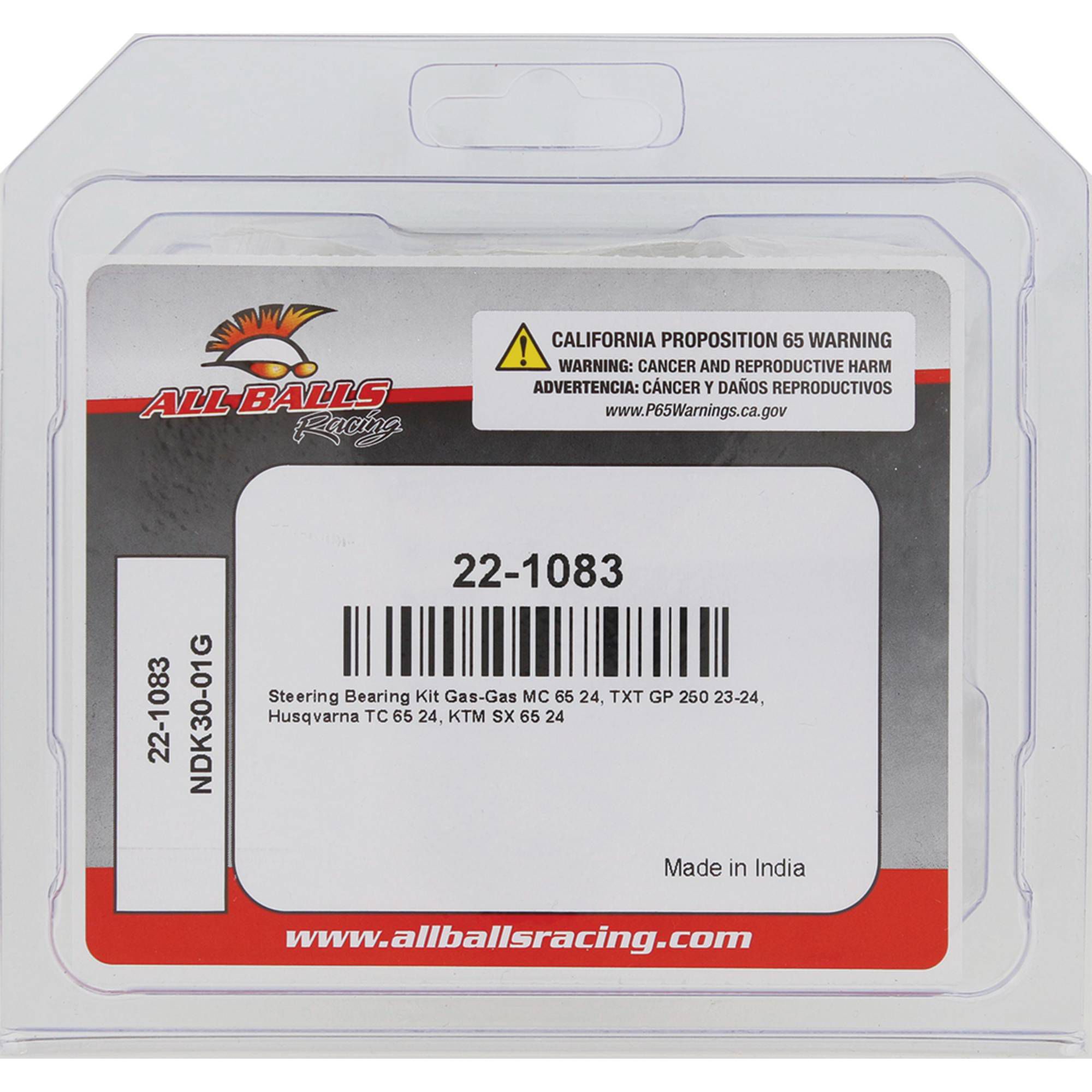Steering Bearing Kit - no. 22-1083 | All Balls Racing